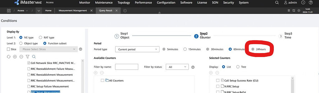 How to enable the 24-hour counter in iMaster MAE - OSS and NOC ...